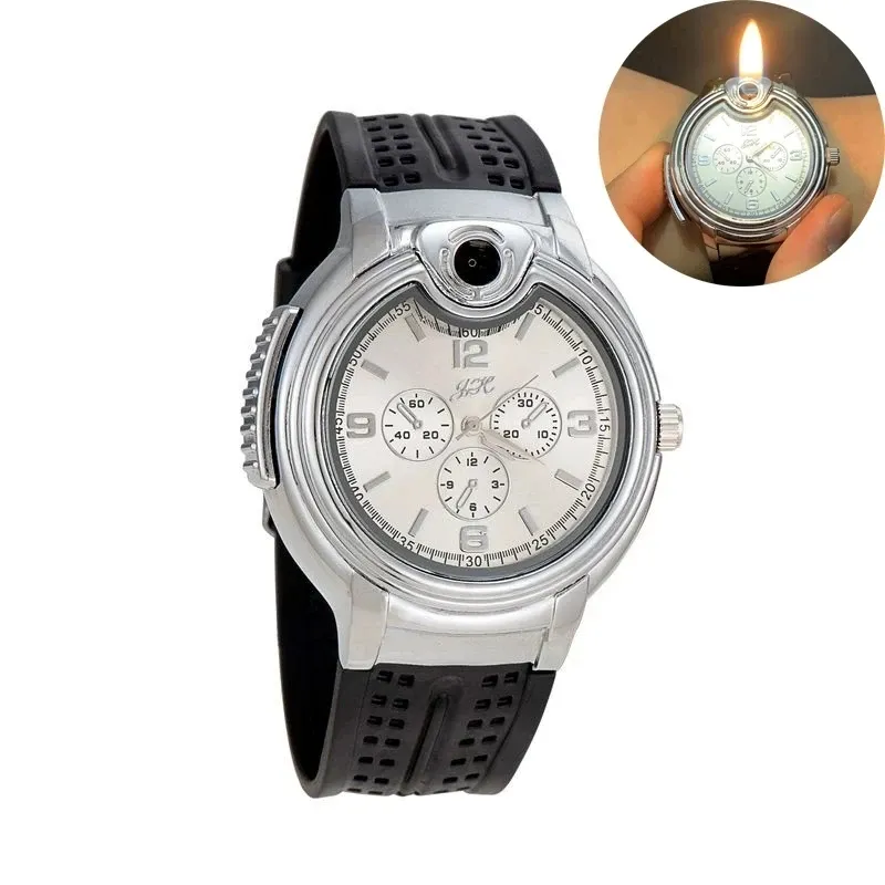 Cigarette Case With Lighter, Cool Torch Lighter: Novelty Watch Lighter ...
