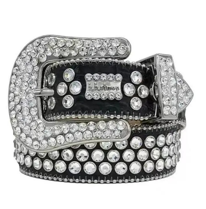 Shiny Diamond Designer Belt For Men And Women Multicolored With ...