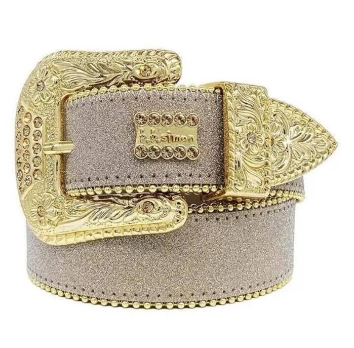 Shiny Diamond Designer Belt For Men And Women Multicolored With ...