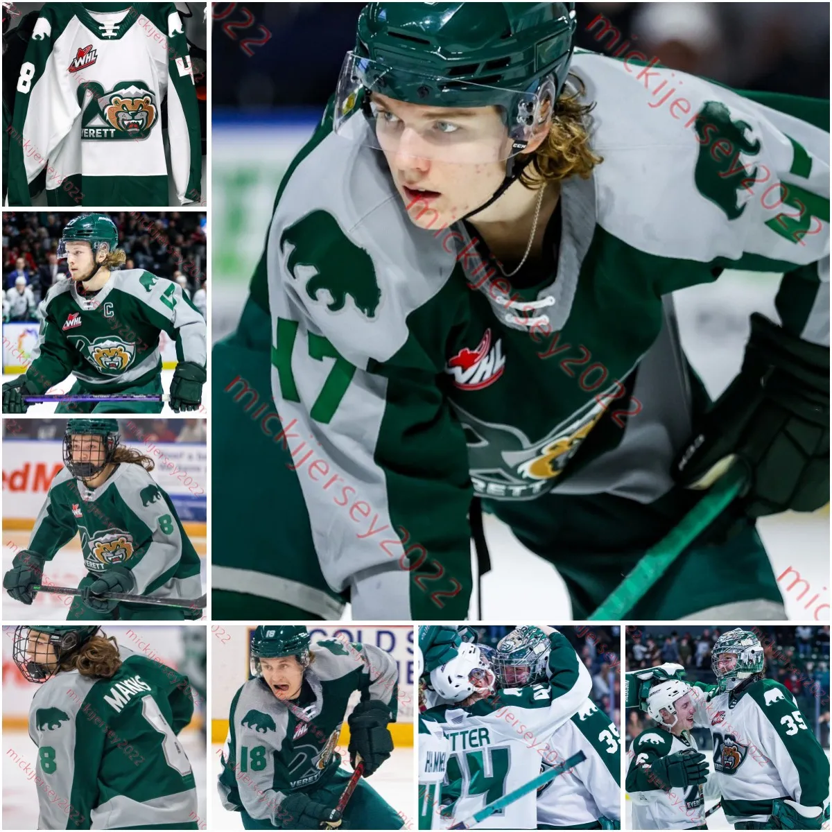 DHgate.com:Everett Silvertips Hockey Jersey - Tyler Palmer, Matthew ...