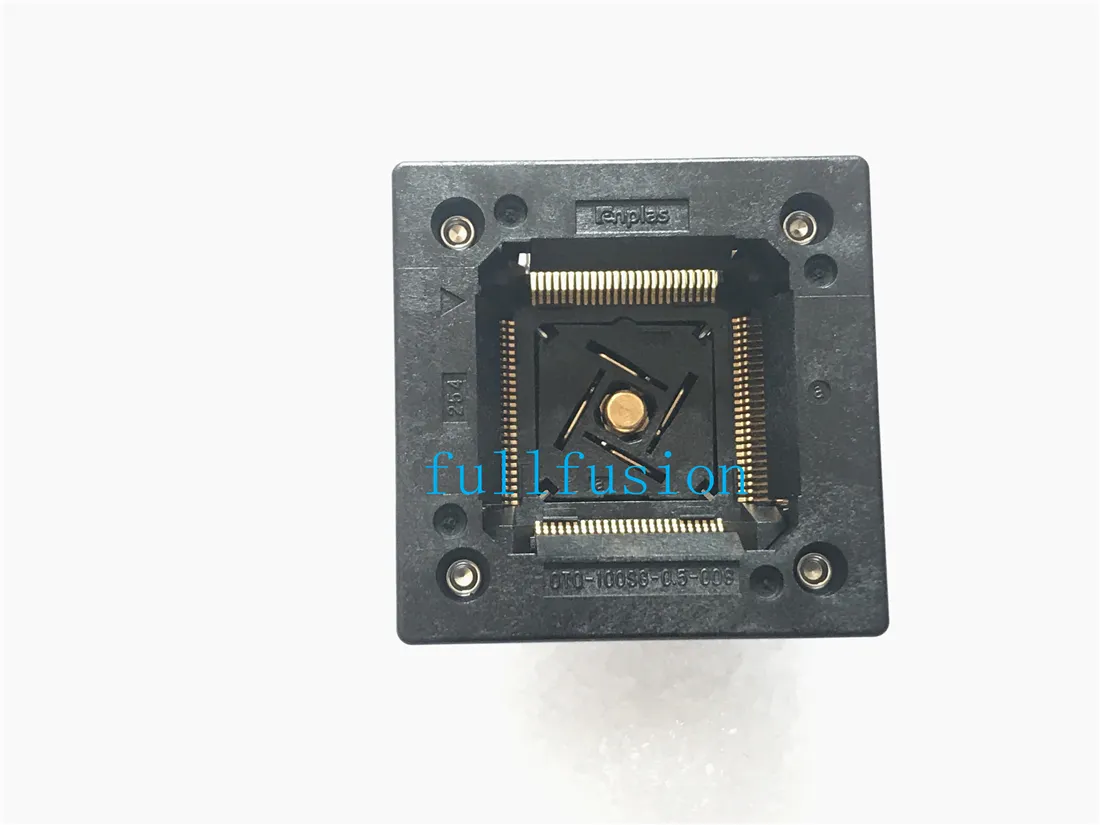 IC Test Socket QFP100 0.5mm Pitch Device Burn In Socket With Ground Pin ...