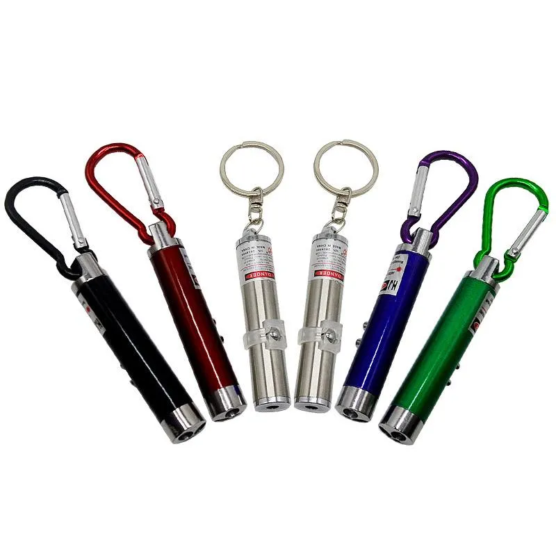 3-in-1 Mini LED Keychain Flashlight with Laser Pointer & Money Detector ...