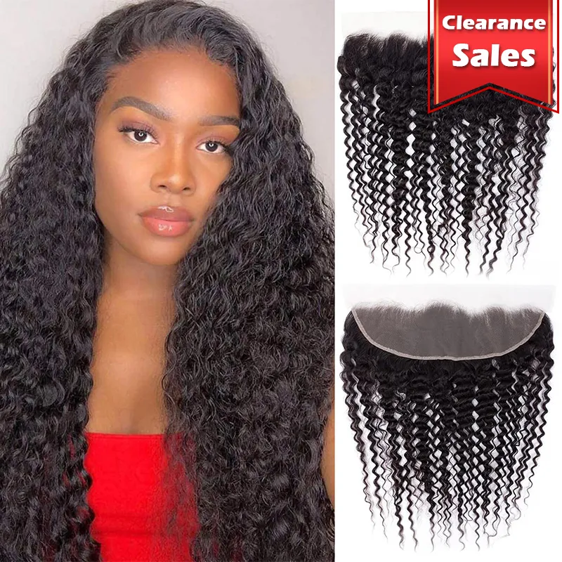 Clearance 13x4 Lace Frontal Straight Human Hair Ear To Ear Lace Frontal ...