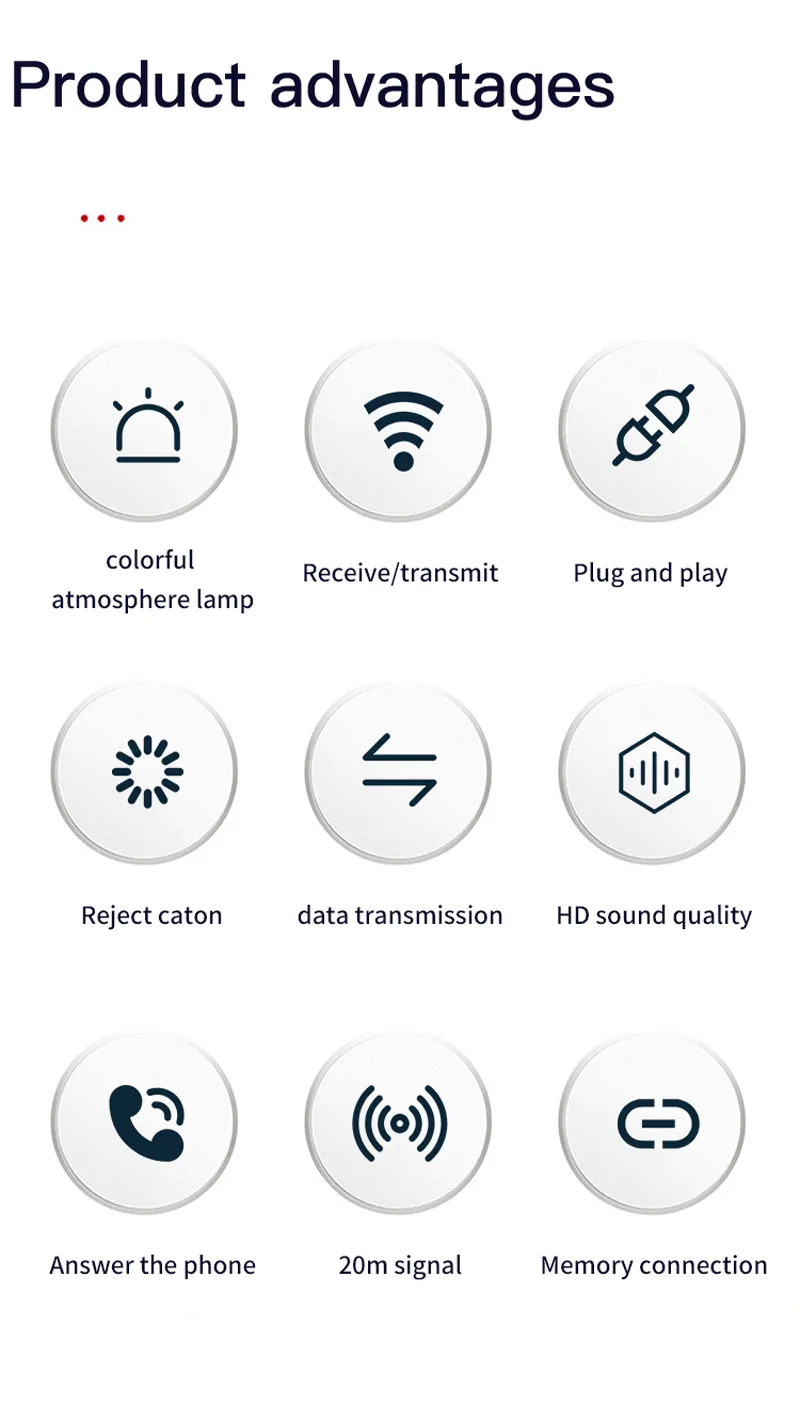 Wireless Audio Transmitter Receiver - Bluetooth 5.0 Adapter with HD ...