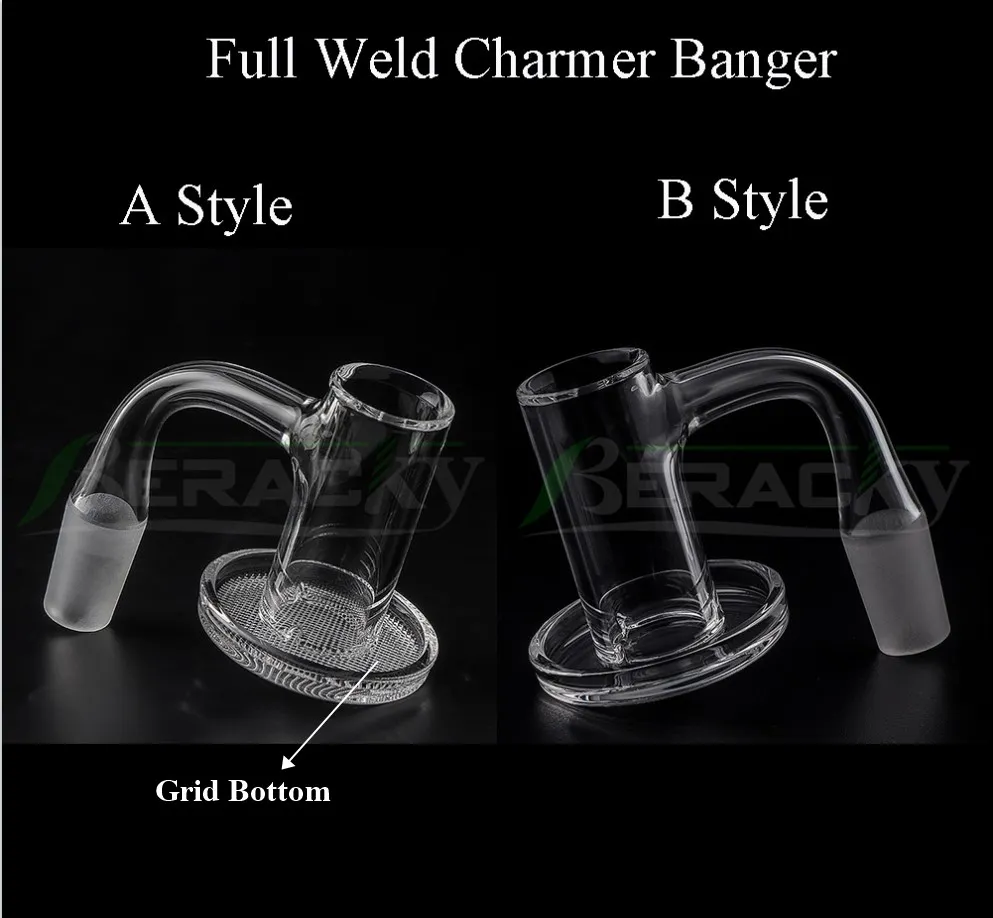 Beracky Two Styles Full Weld Smoking Quartz Charmer Banger With Grid ...