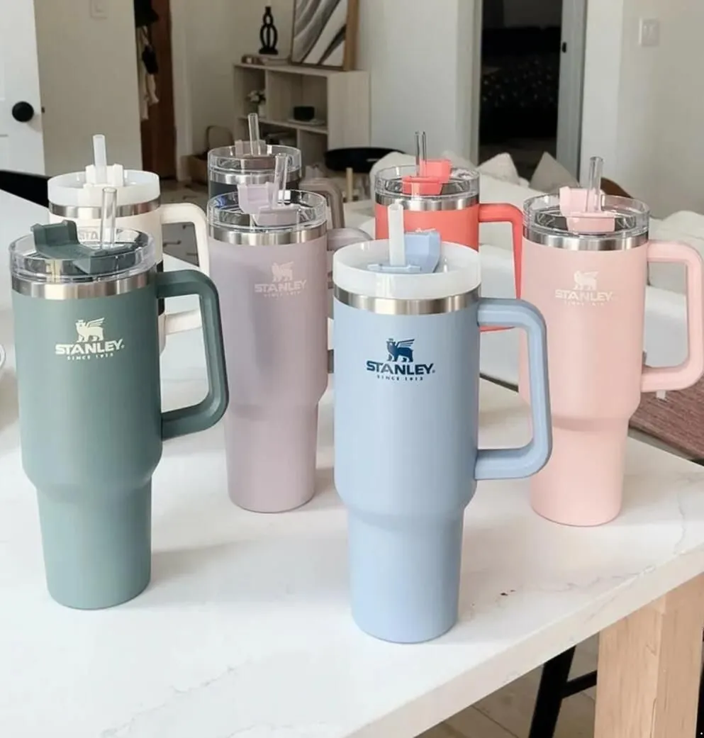 Ready To Ship Trends Water Bottles Pink Stanly 40oz Mug With Handle ...
