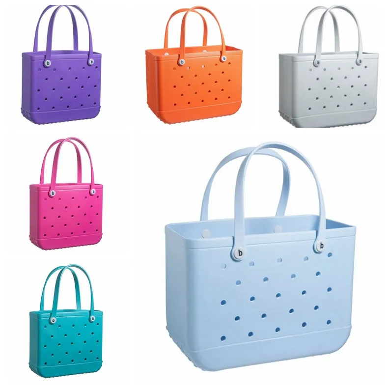 Medium PVC Beach Bag with Hollow Out Design, Soft Open Closure Tote ...