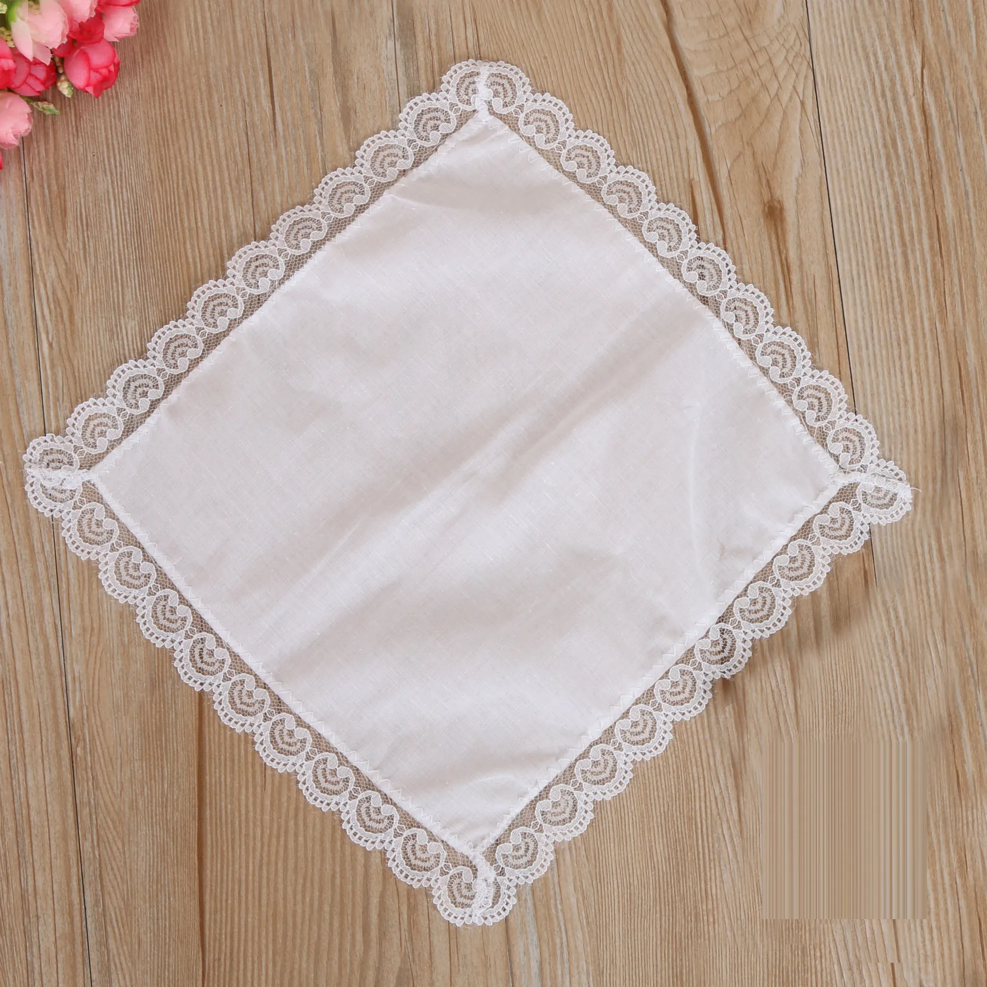 Lace Handkerchief: Pure White Cotton Handkerchiefs With Delicate Lace ...