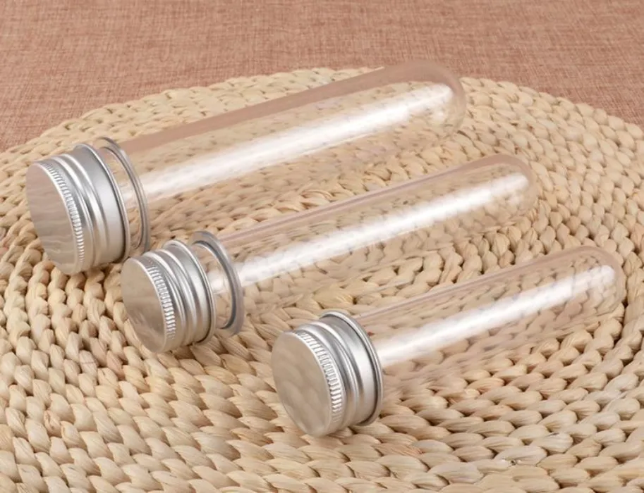 Transparent Plastic Test Tube Bottles 30ml 40ml 100ml Cylindrical ...