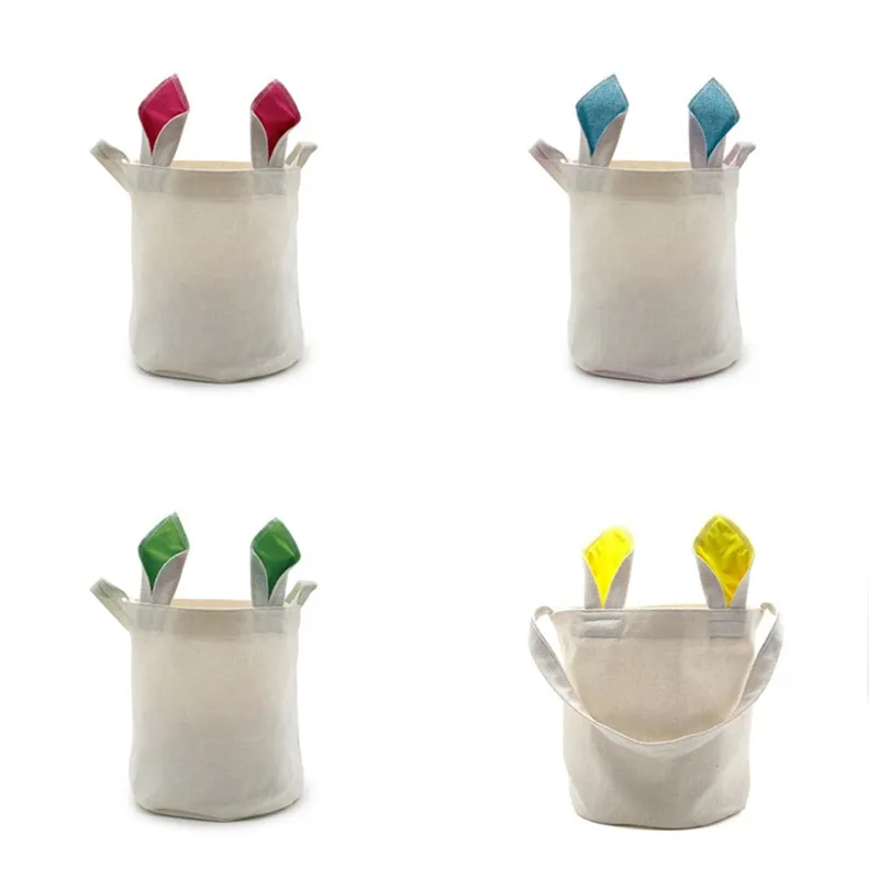 Sublimation Bunny Hessian Bags 7.87x9.84inch Rabbit Basket Heat ...
