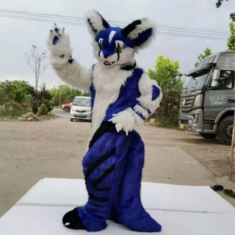 Optimized Product Title: Blue And White Fursuit Husky Mascot Suit For ...