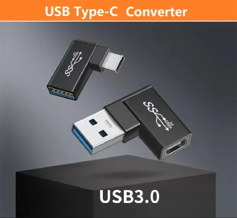 DHL FEDEX USB A To USB C Elbow Adapter 90 Degree Type C Converter ...
