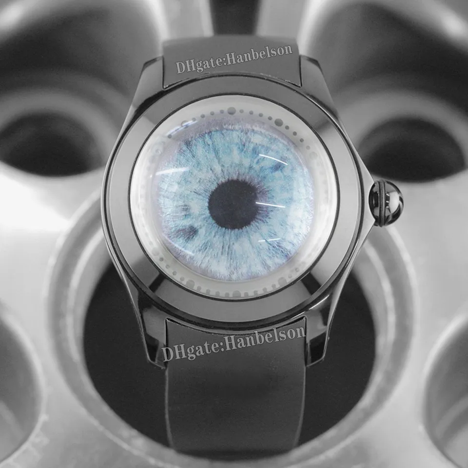 Mens Watch Automatic Movement Fisheye Glass Mysterious Eyes Dial Rubber ...