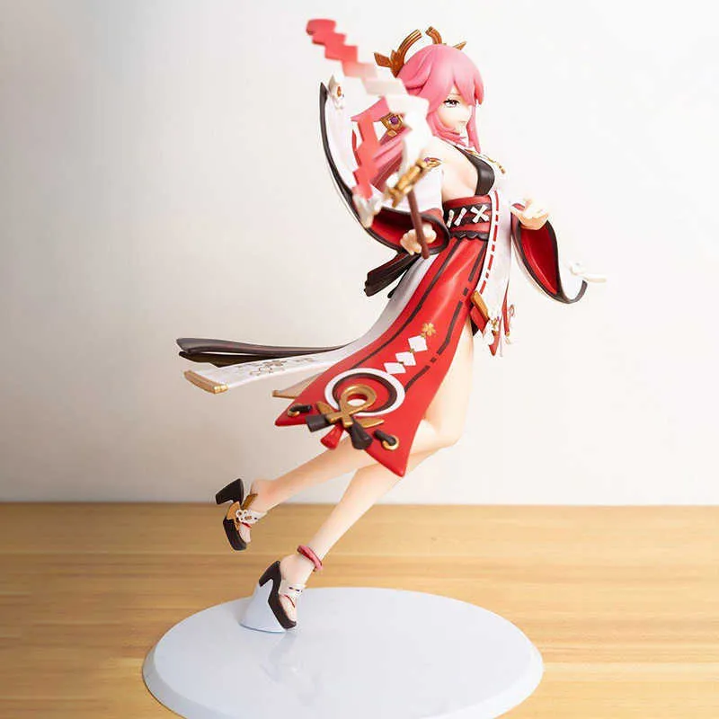 Mihoyo Genshin Impact Yae Miko PVC Action Figure 25cm Shoujo Ramune ...