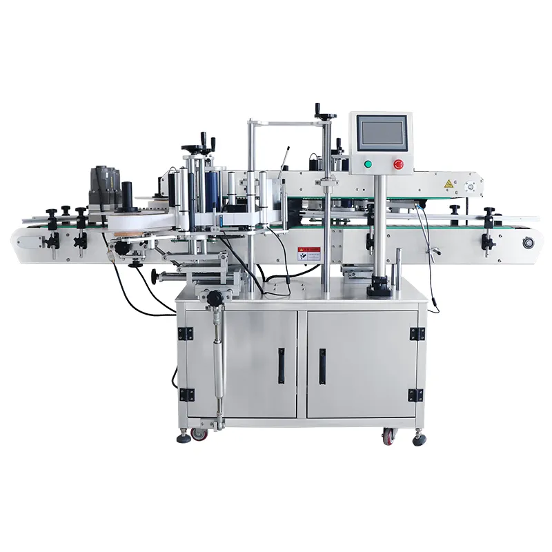 Zonesun ZS-TB301 Automatic Double Side Labeling Machine, 3-Side Sticker Applicator for Flat ...