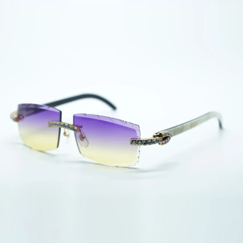 XL Diamond Cool Buffs Sunglasses For Men And Women, Natural White And ...