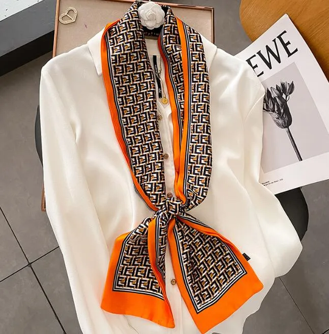 Designer Letters Print Imitate Silk Scarf Headband... From ...