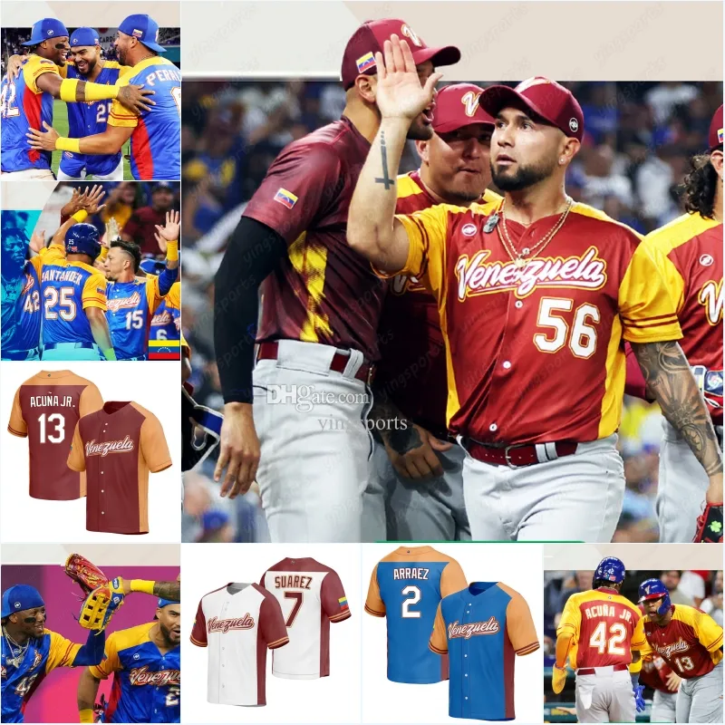 Team Venezuela WBC Jersey: Acuna Jr, Perez, Cabrera & More Baseball Fan ...
