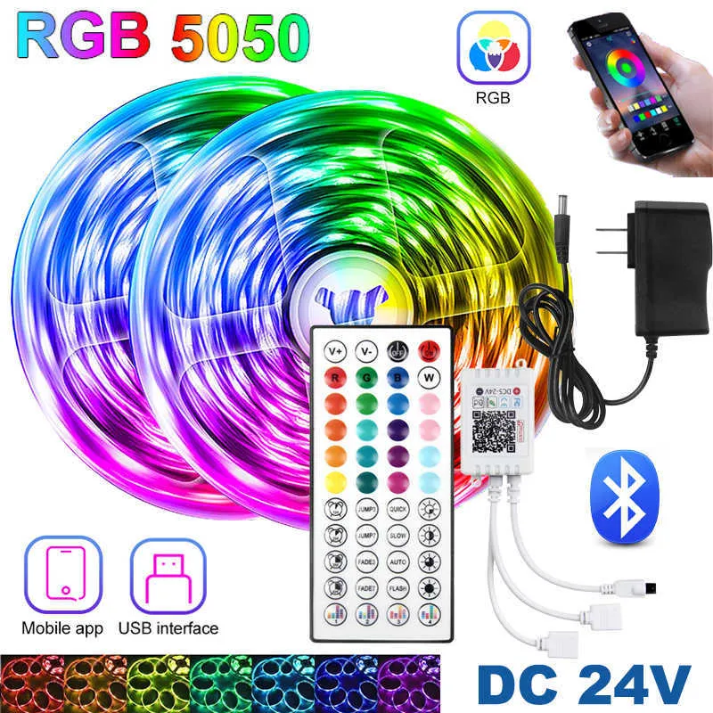 Bluetooth Colour Changing Led Strip Lights With Phone APP Control RGB ...