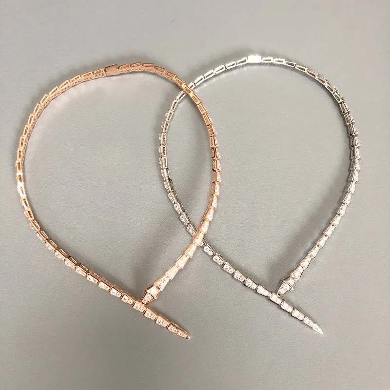 DHgate.com:Designer Gold Snakelike Collar Choker Necklace: Full Diamond ...