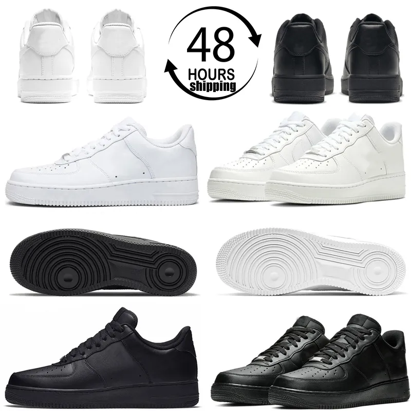 Airforces 1 Running Shoes Triple White Black Designer Sneakers Mens Af1 ...