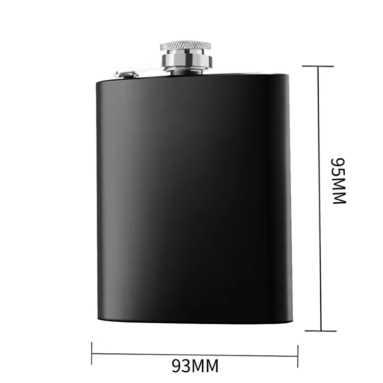 Matte Black Liquor Hip Flask - 6oz/8oz Stainless Steel Wine Pot ...
