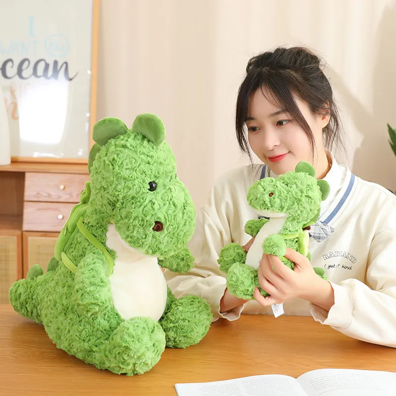 Kawaii Green Dinosaur Platypus Plush With Avocado Backpack Soft And ...