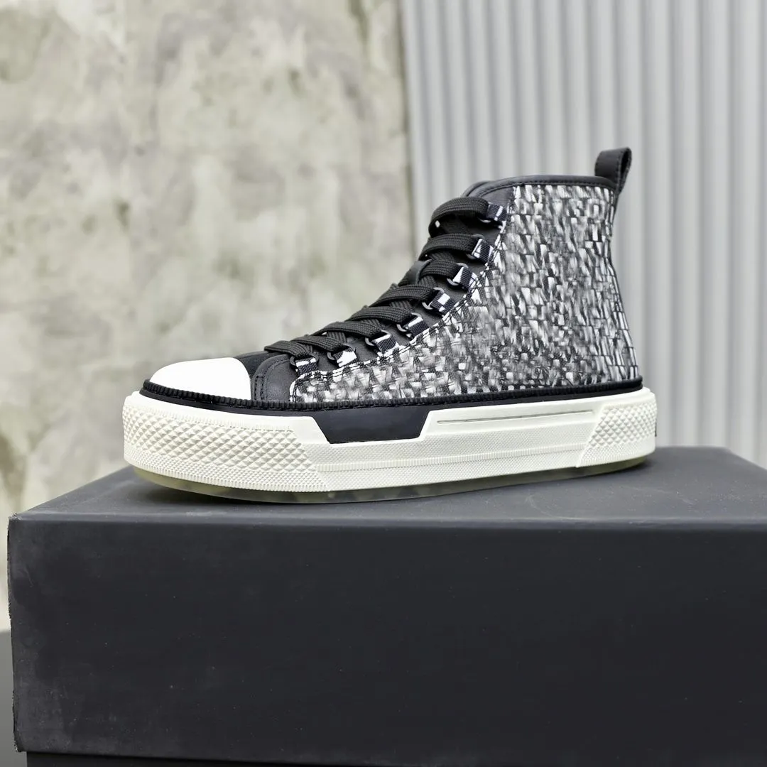 Designer Canvas Hi Top Men Sneakers | Court Style Fashion High Tops ...