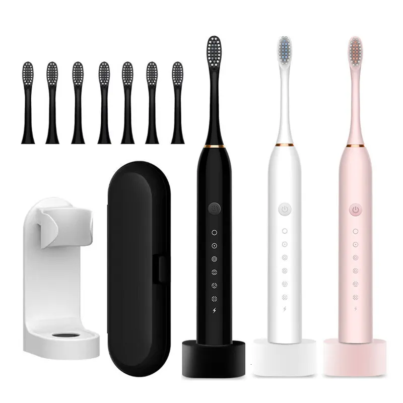 Electric Ultrasonic Toothbrush, Rechargeable USB, 6 Modes, IPX7 ...
