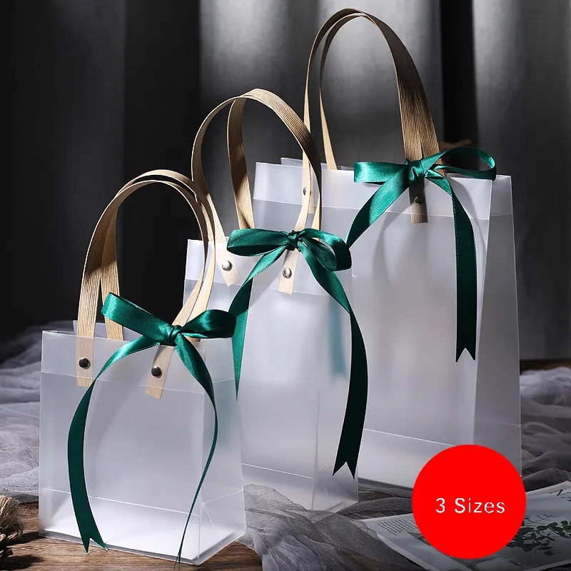 Other Event Party Supplies: Semi-Clear Plastic Gift Bags with Brown ...