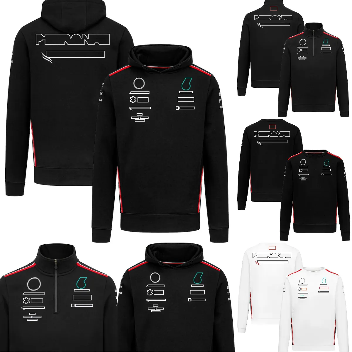 2023 F1 Official Black Hoodie Mens F1 Racing Clothing For New Season ...