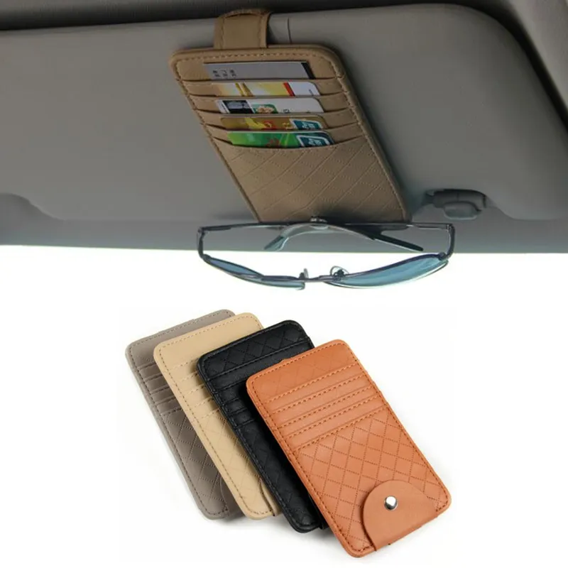 Sun Visor Organizer For Car Premium Leather Car Documents Holder ...