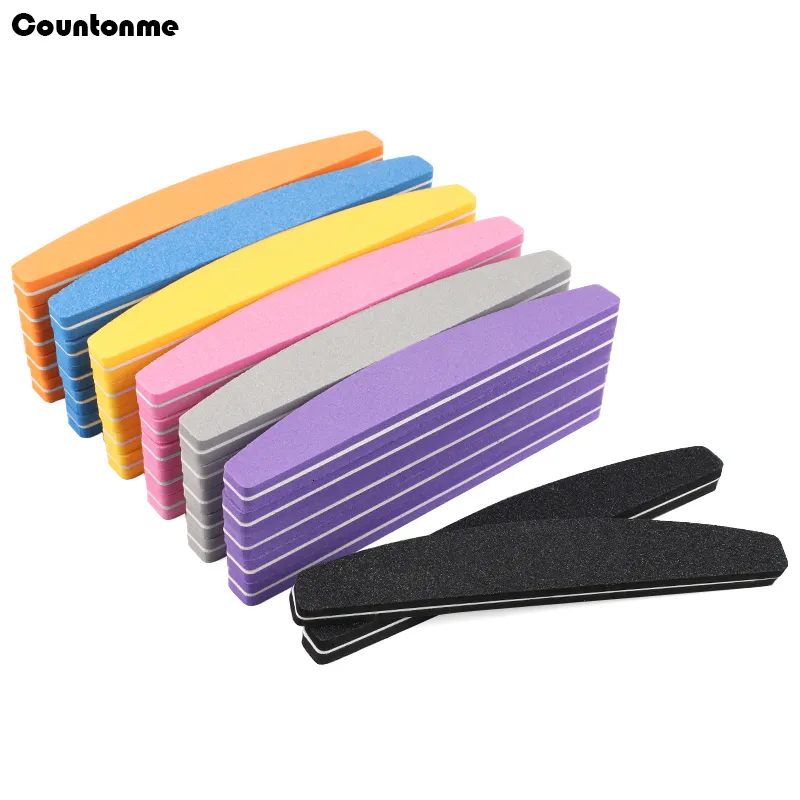 DHgate.com:20/50Pcs Boat Sponge Nail Files, 100/180 Colorful Sandpaper ...