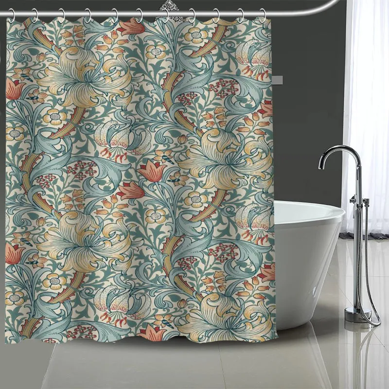 Shower Curtains William Morris Art Custom Pattern Polyester Bath ...