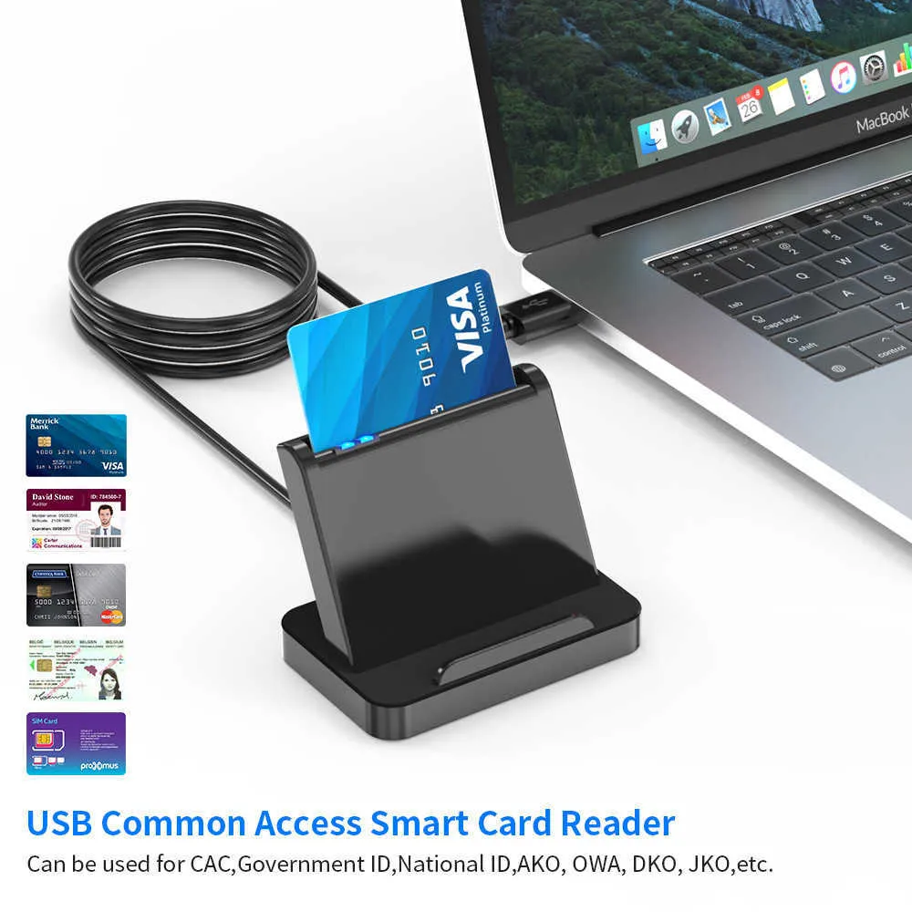 2024 Smart ID Card Reader: CAC, ATM, SIM, IC Chip USB Direct, Portable ...