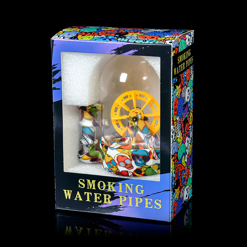 Smoking Accessories Windmill Silicone Water Pipe With Glass Bowl & Box ...