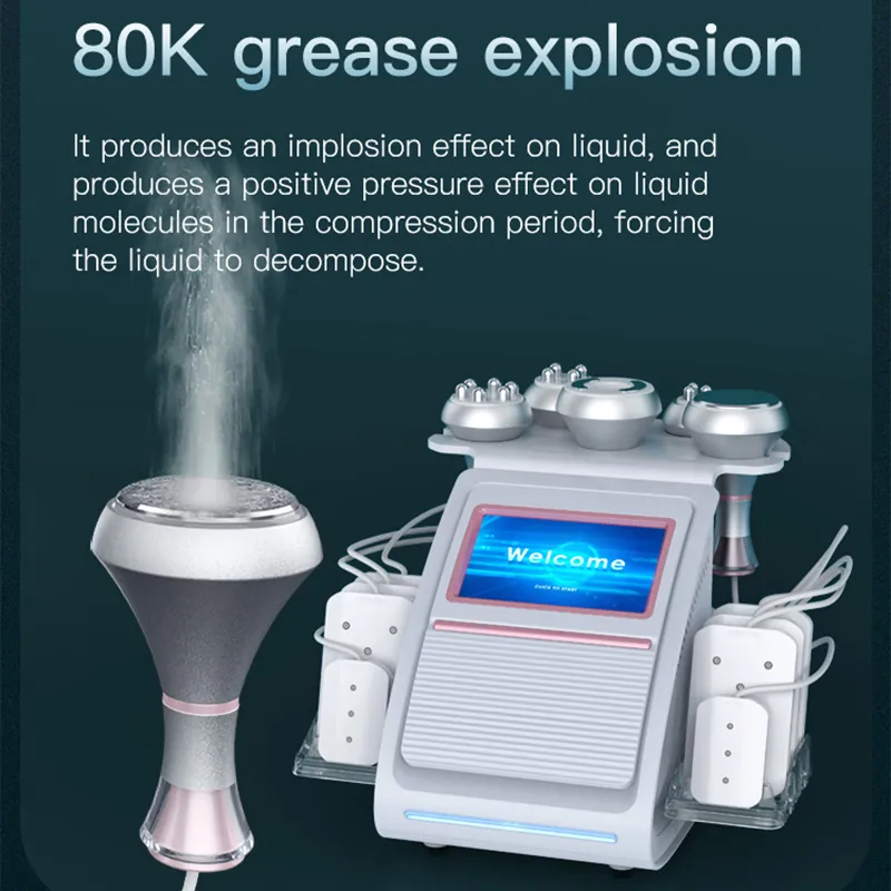 New Slimming Machine 6 In 1 Ultrasonic 40K Cavitation Vacuum Fat Loss ...
