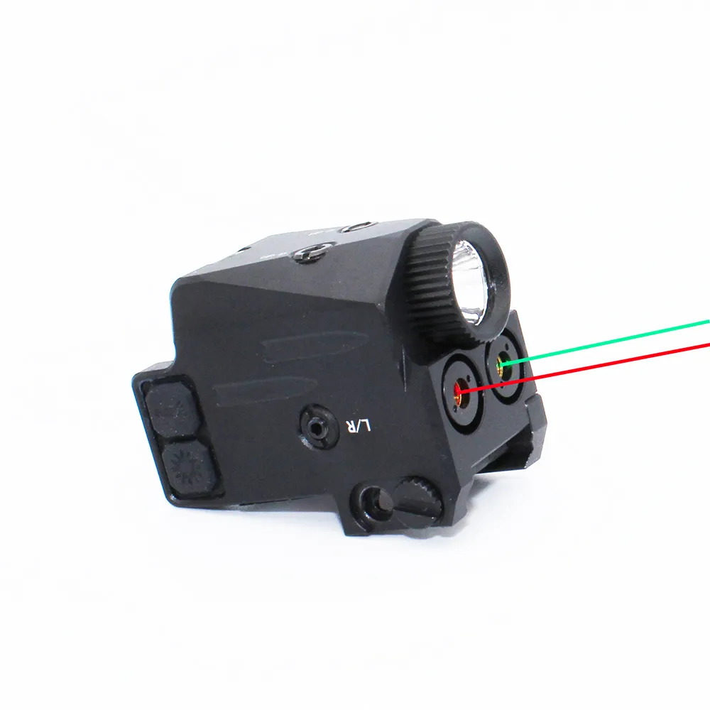 DHgate.com:Black Tactical Flashlight: Red & Green Laser Sight, LED ...