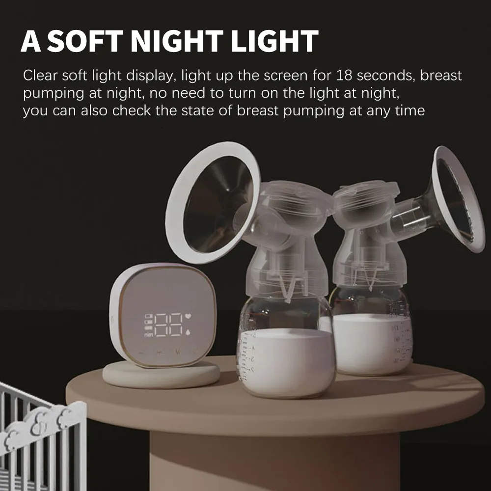 Breast Pumps Rechargeable Nursing Pumps with LED Display, Double ...