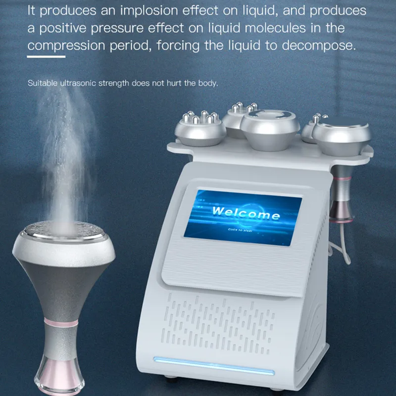 6 In 1 Body Slimming Machine: 80K Cavitation Ultrasonic RF For Fat Loss ...