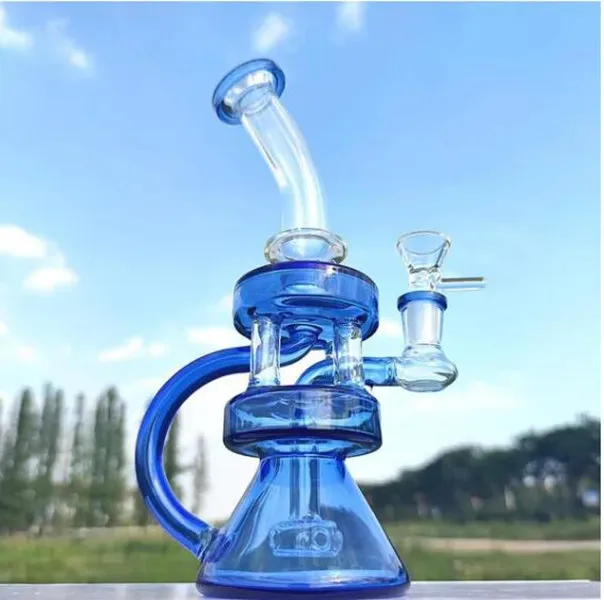 Wholesale Shisha Glass Recycler Bong With 14mm Banger 8.3 Inch Smoke ...