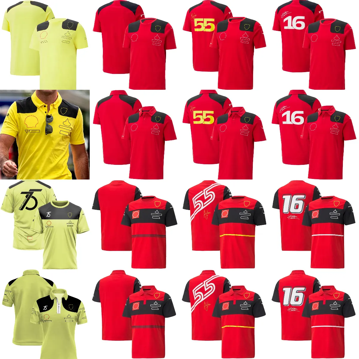 F1 Official Motorsport Racing T Shirts Formula 1 Driver Polo Shirts For ...