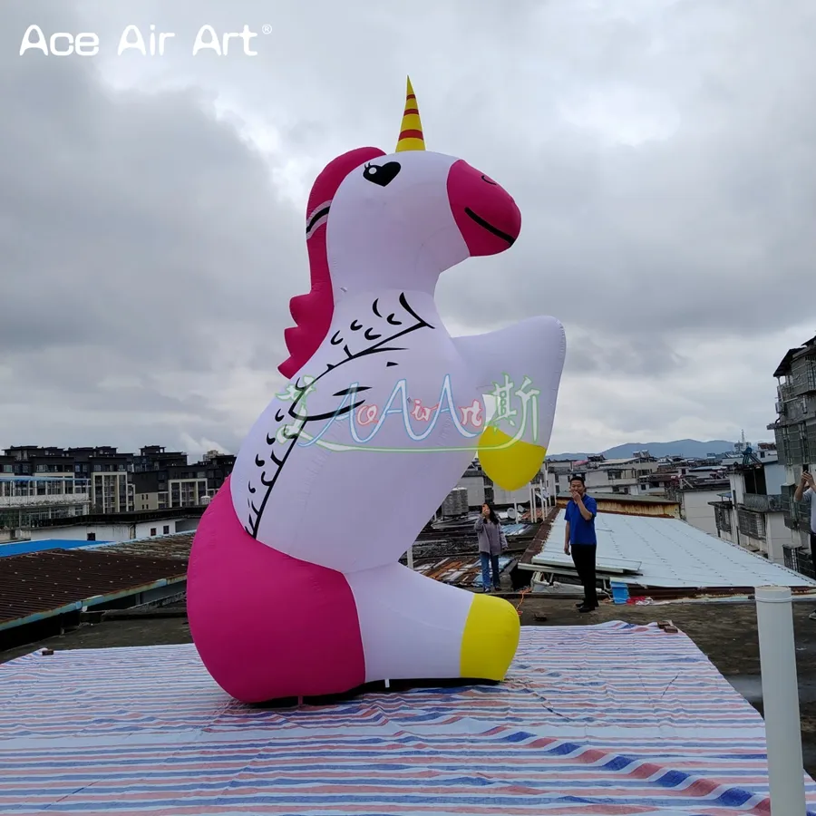 DHgate.com:5m Outdoor Inflatable Unicorn Mascot Model, Giant Air Blown ...