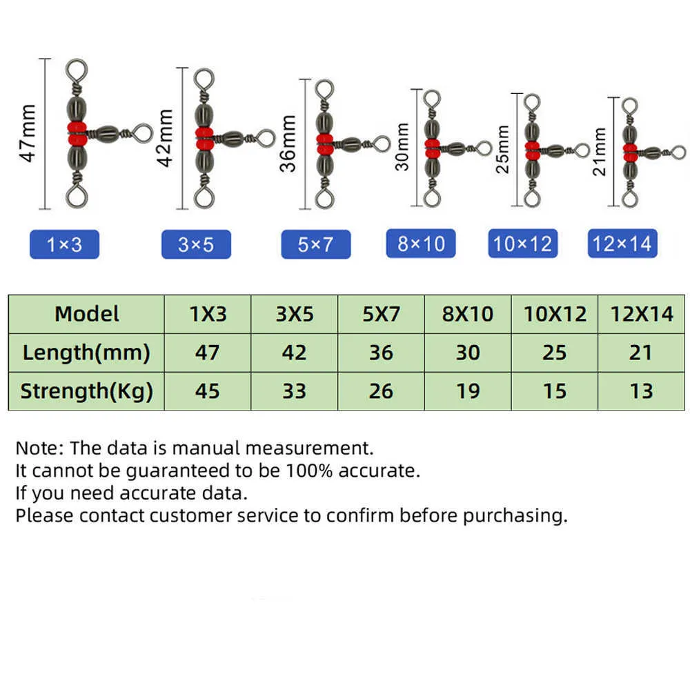 Fishing Connectors Three Way Barrel Swivel Snap Ring Carbon Steel ...