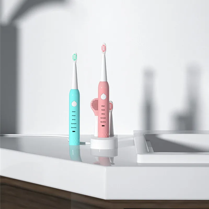 Rechargeable Sonic Toothbrush - Soft Bristles, USB Charging, Waterproof ...