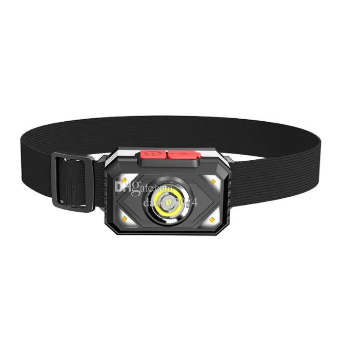 Mini Rechargeable LED Headlamp: Lightweight Headlight With Red & Blue ...