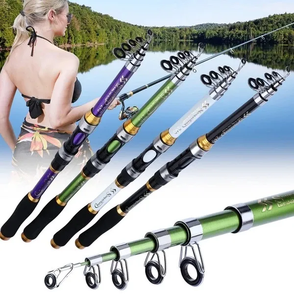 Ultra Light Telescopic Fishing Rod - 1.8m-3.6m Sea Boat Rod - Portable ...