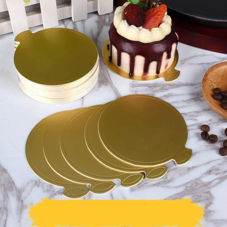 8cm Round Cake Board Mousse Pad, Dessert Display Tray For Wedding ...