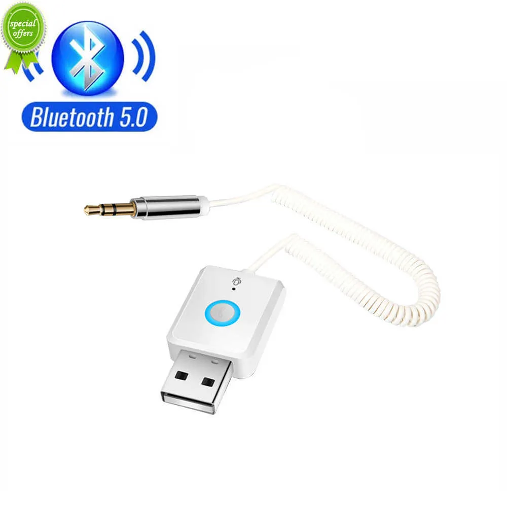 Bluetooth 5.0 Car Adapter: USB & 3.5mm Aux Input - Hands-Free Calling ...