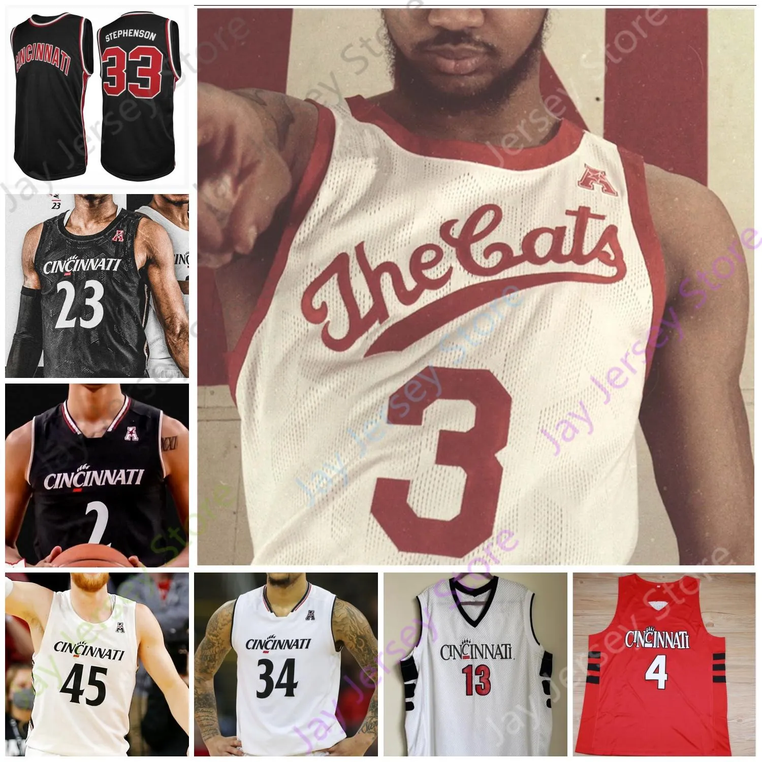 Cincinnati Bearcats Basketball Jersey NCAA College Robertson Twyman Van ...